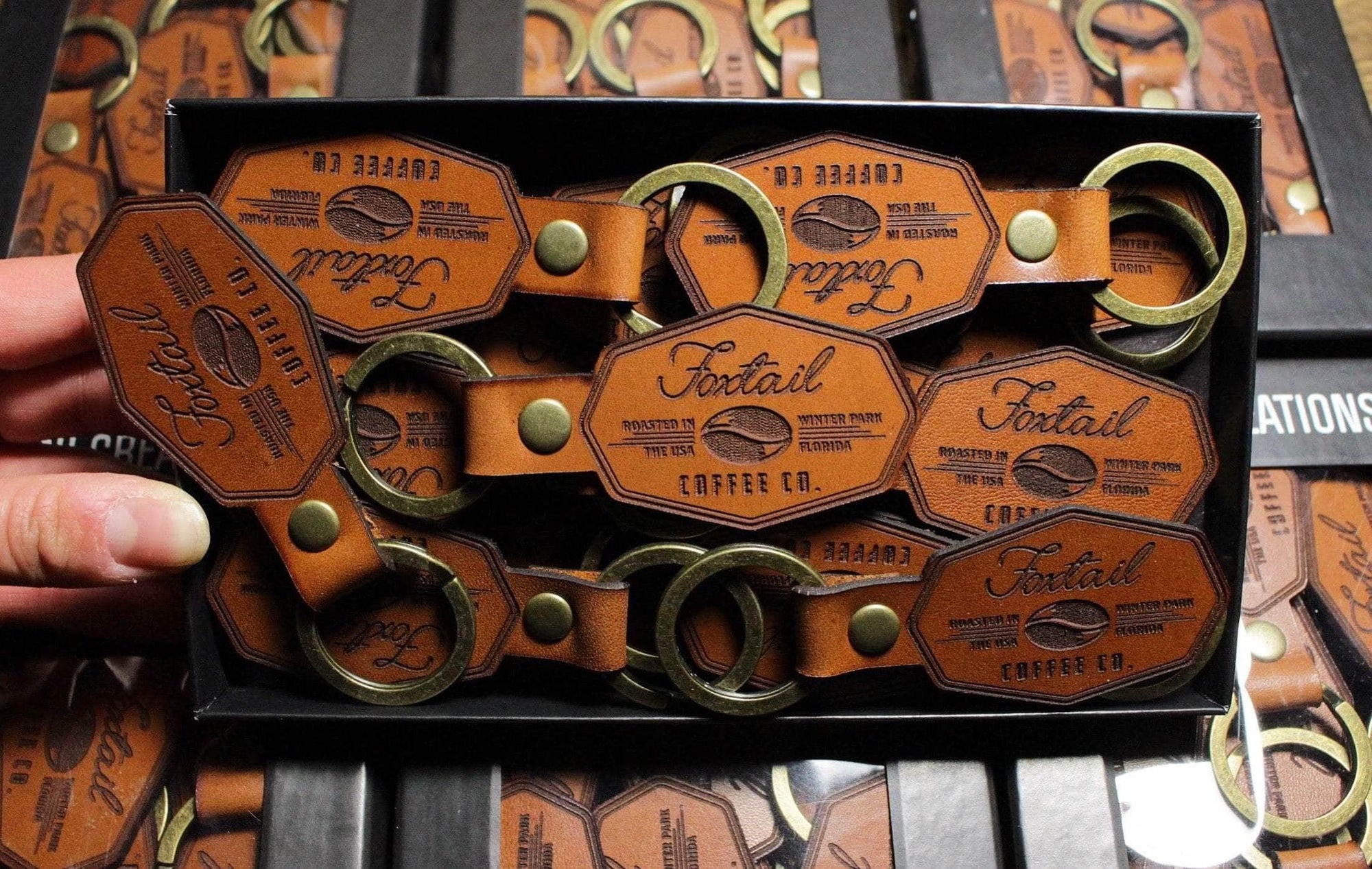 Custom Leather Keychains with Your Logo | Made in the USA - Dekni ...